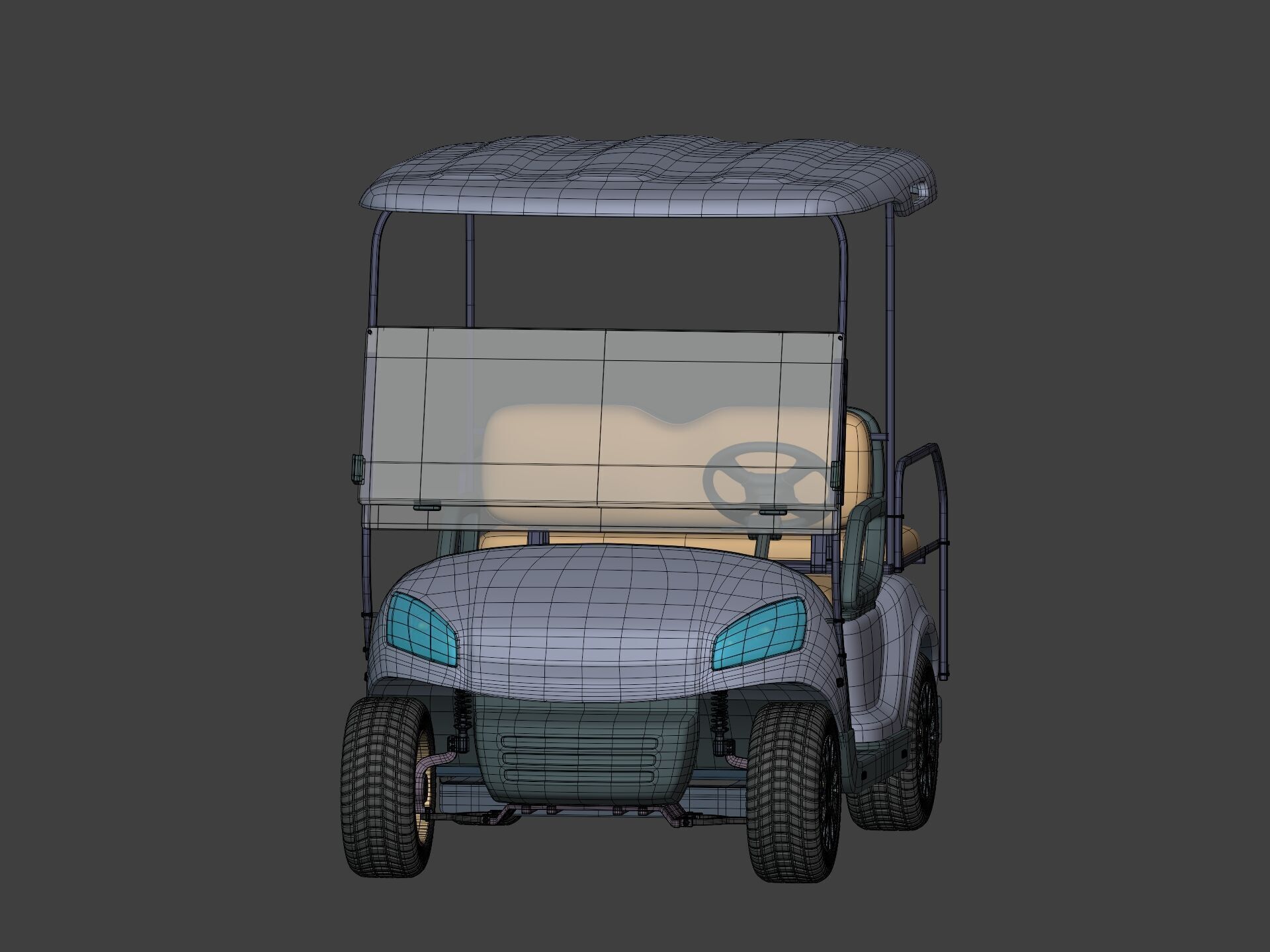 Generic Modern Golf Cart -- Electric Sport Vehicle -- Club Car 3D model ...
