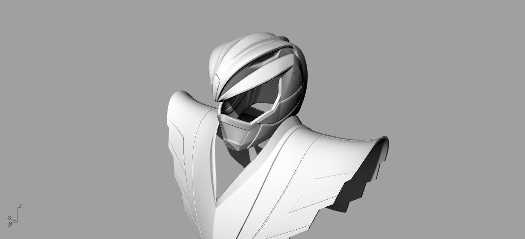 Ryu Ranger helmet chestplate street fighter andpower rangers free 3D ...