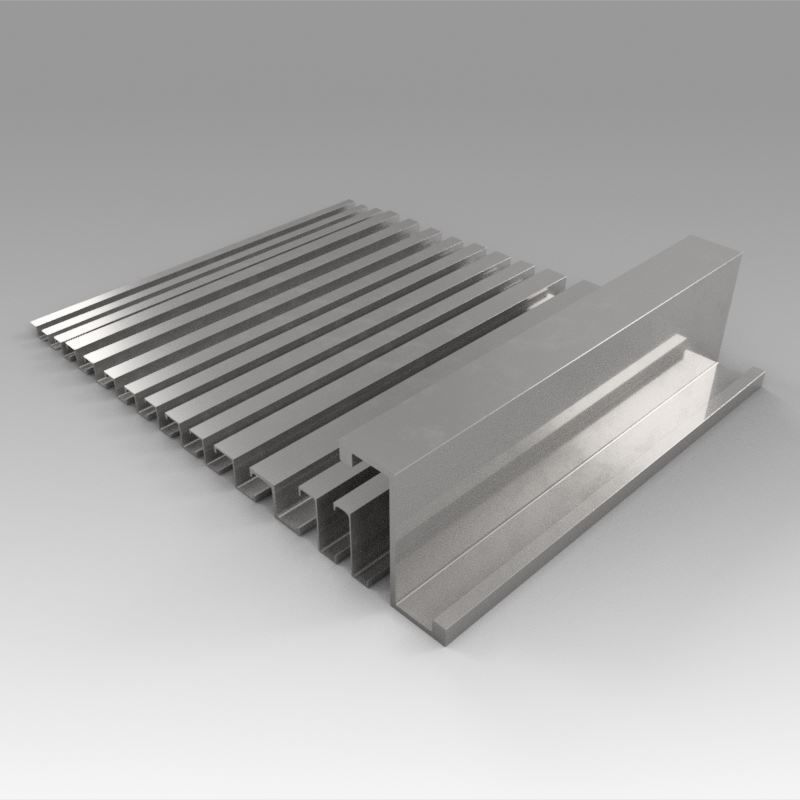 Metallic profile 3D model | CGTrader