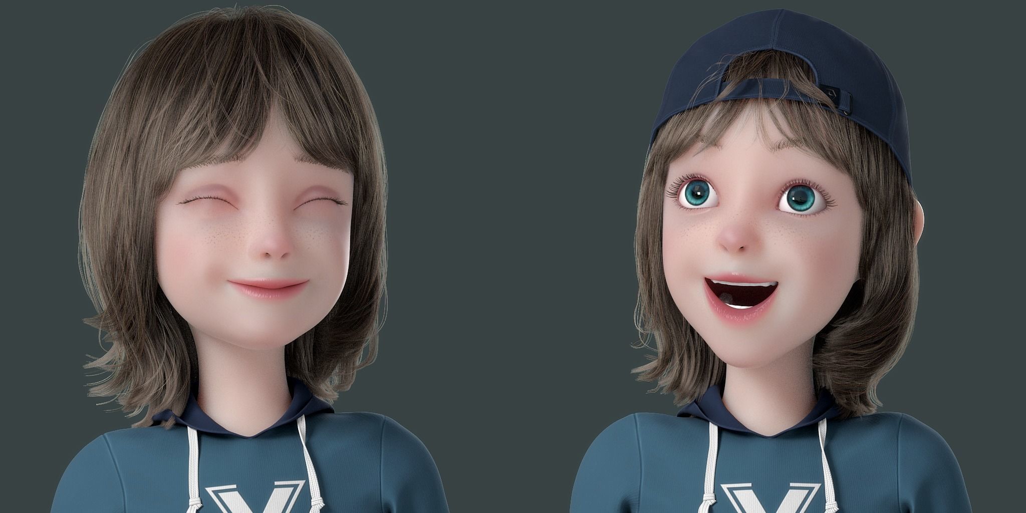 Cartoon Boy Rigged 3D model rigged | CGTrader