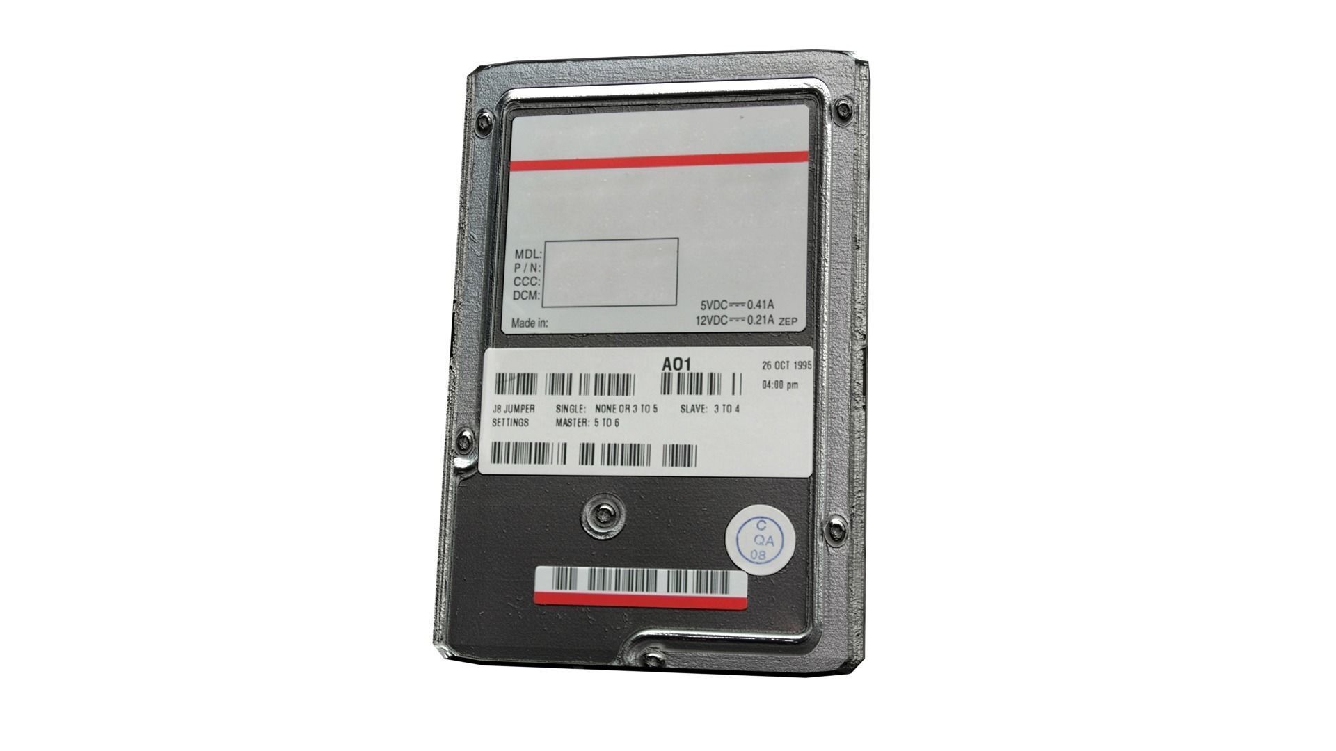3D model HDD Hard Drive Computer Part Memory Tech Machine Metal PC VR ...