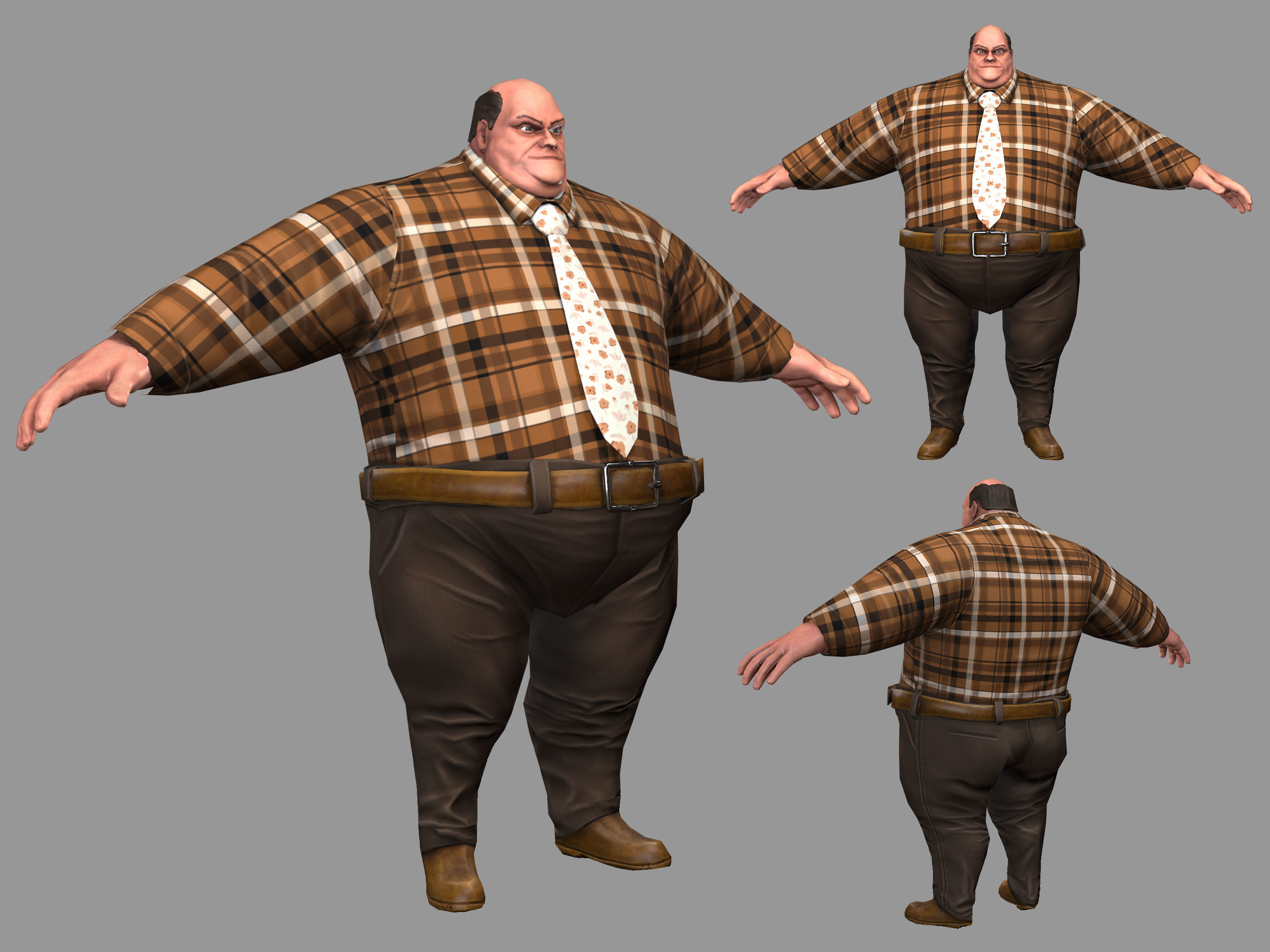 3D model Fat Man VR / AR / low-poly | CGTrader