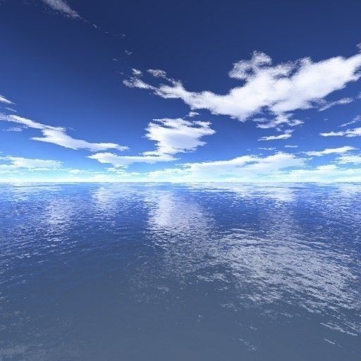 skycube sky with clouds and water free 3D model | CGTrader