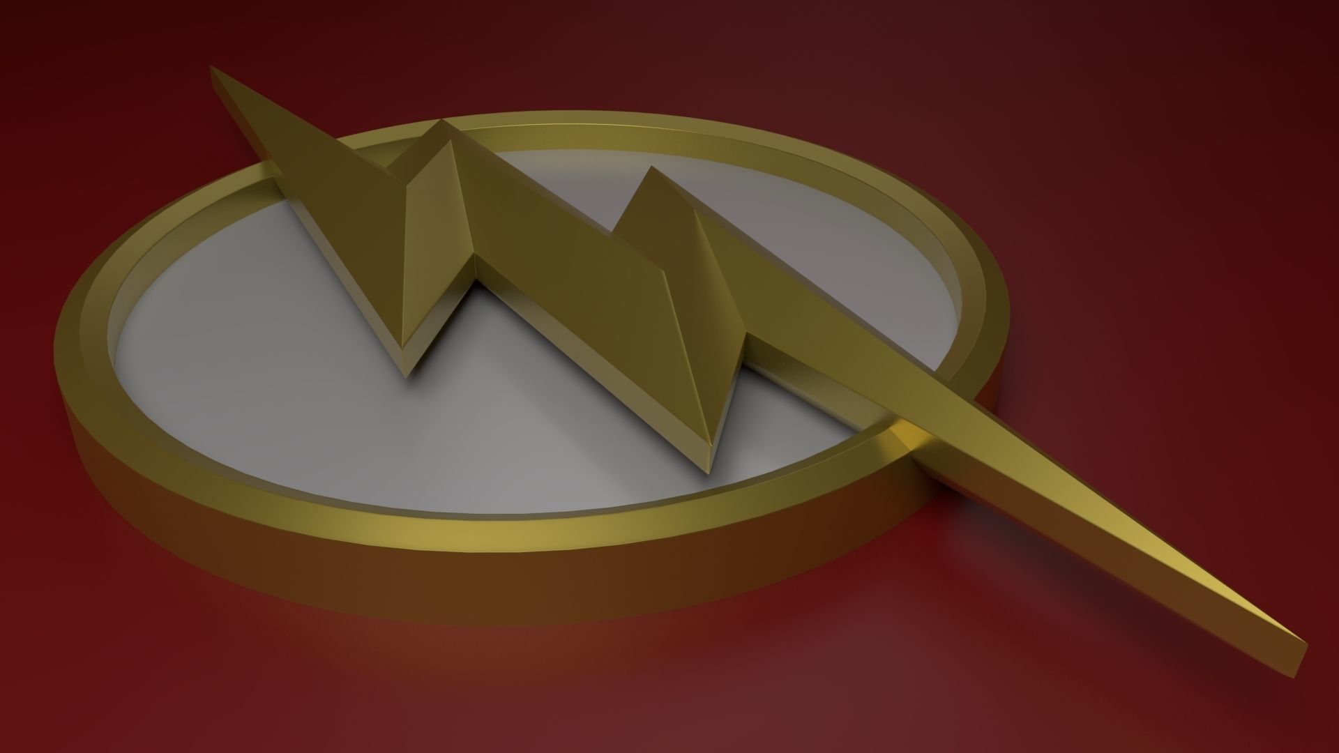 The Flash logo 3D model free VR / AR / low-poly 3D model | CGTrader
