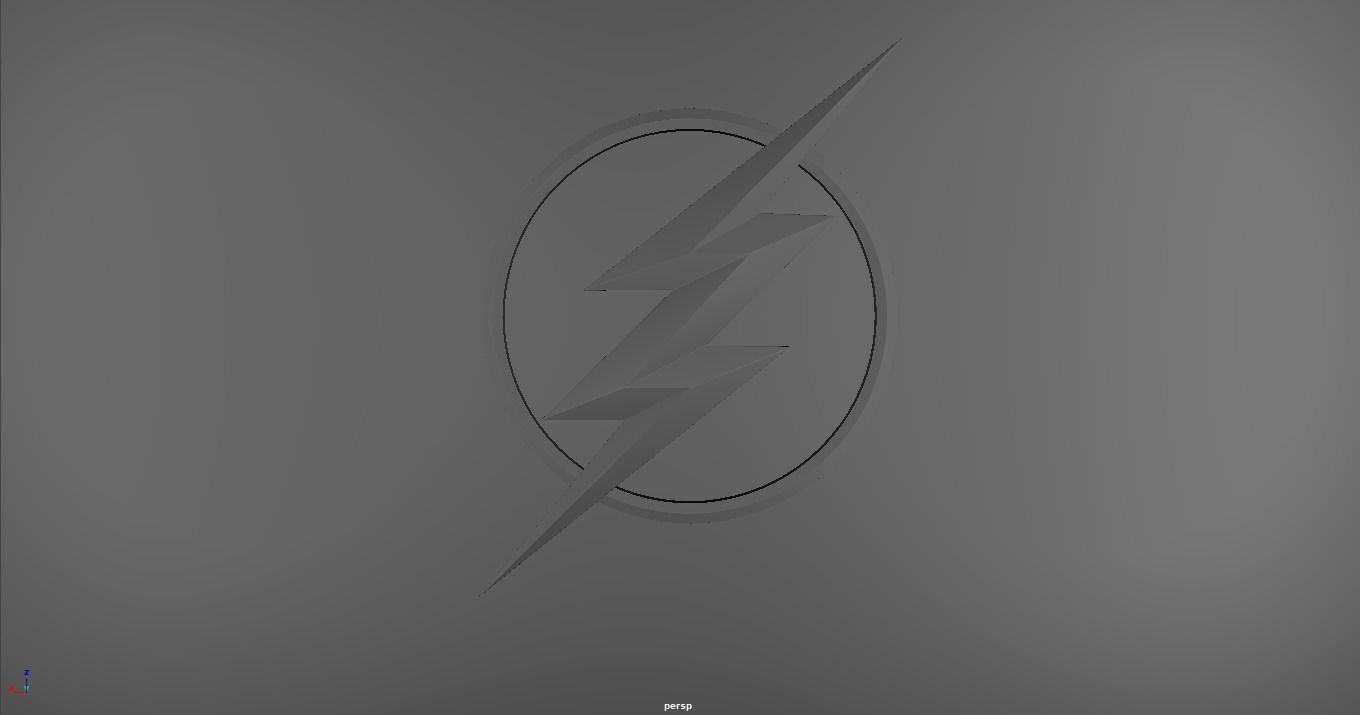 The Flash logo 3D model free VR / AR / low-poly 3D model | CGTrader