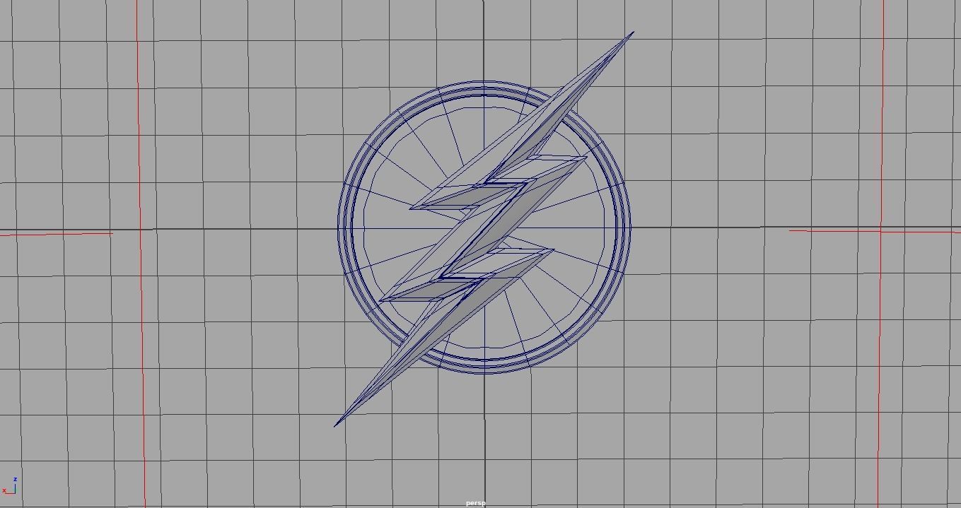 The Flash logo 3D model free VR / AR / low-poly 3D model | CGTrader