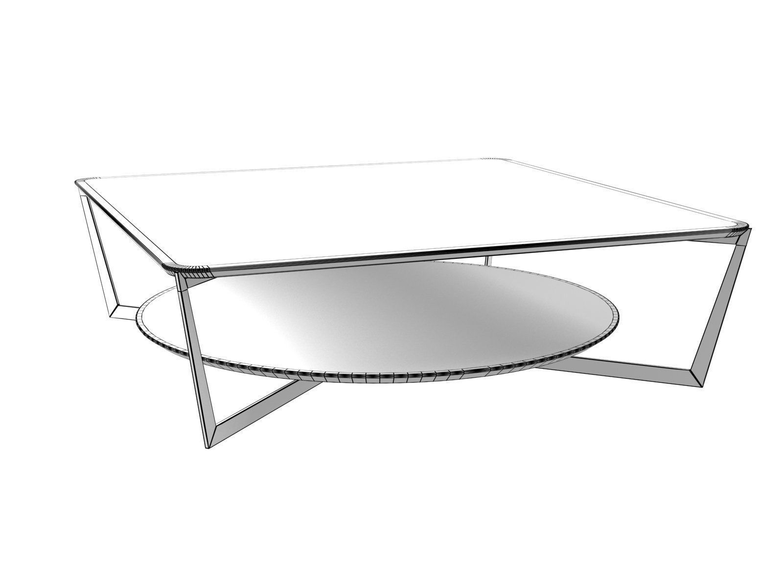 Frisco 75 Side and 120 Coffee Table 3D model | CGTrader