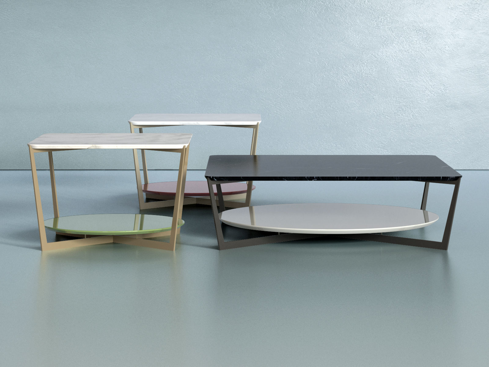 Frisco 75 Side and 120 Coffee Table 3D model | CGTrader