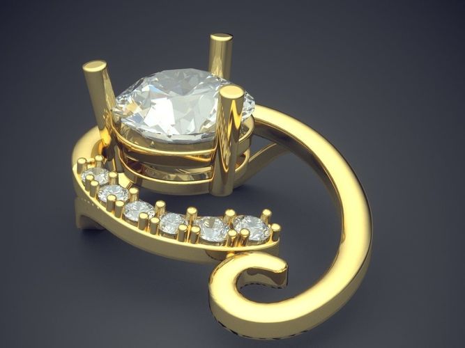 Diamond Pendant CAD-6674 3D model 3D printable | CGTrader