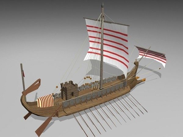 3D model Roman Galley VR / AR / low-poly | CGTrader