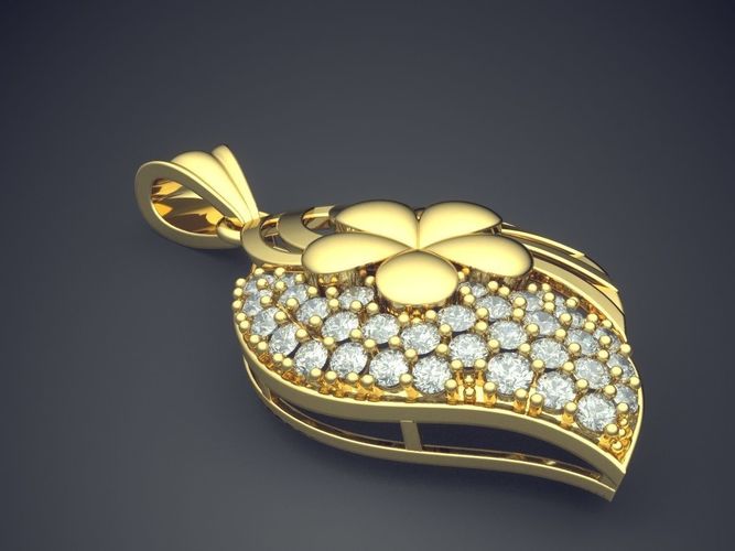Pendant With Diamonds CAD-5151 3D model 3D printable | CGTrader