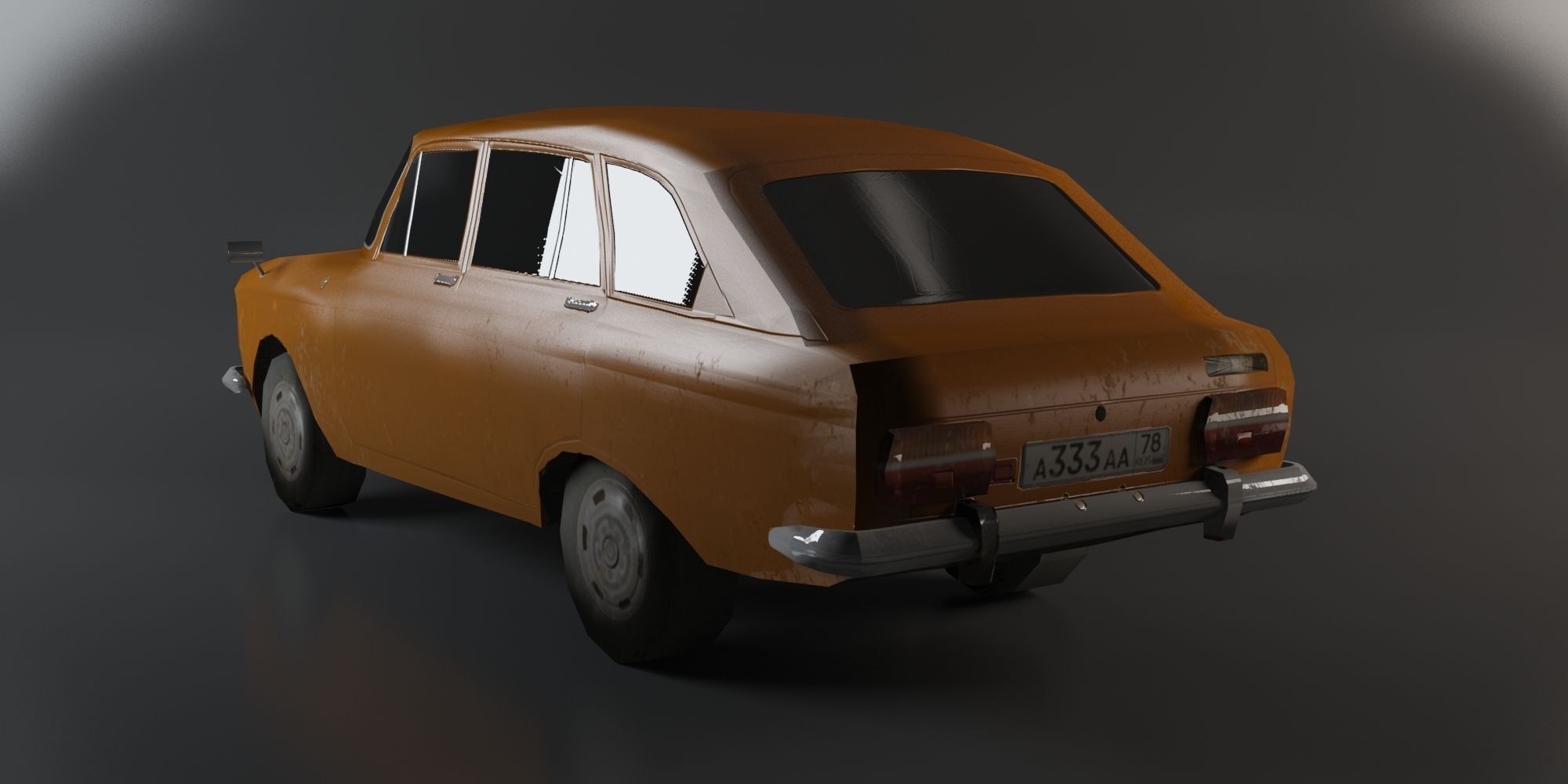 Low poly Moskvich Kombi 3D model | CGTrader