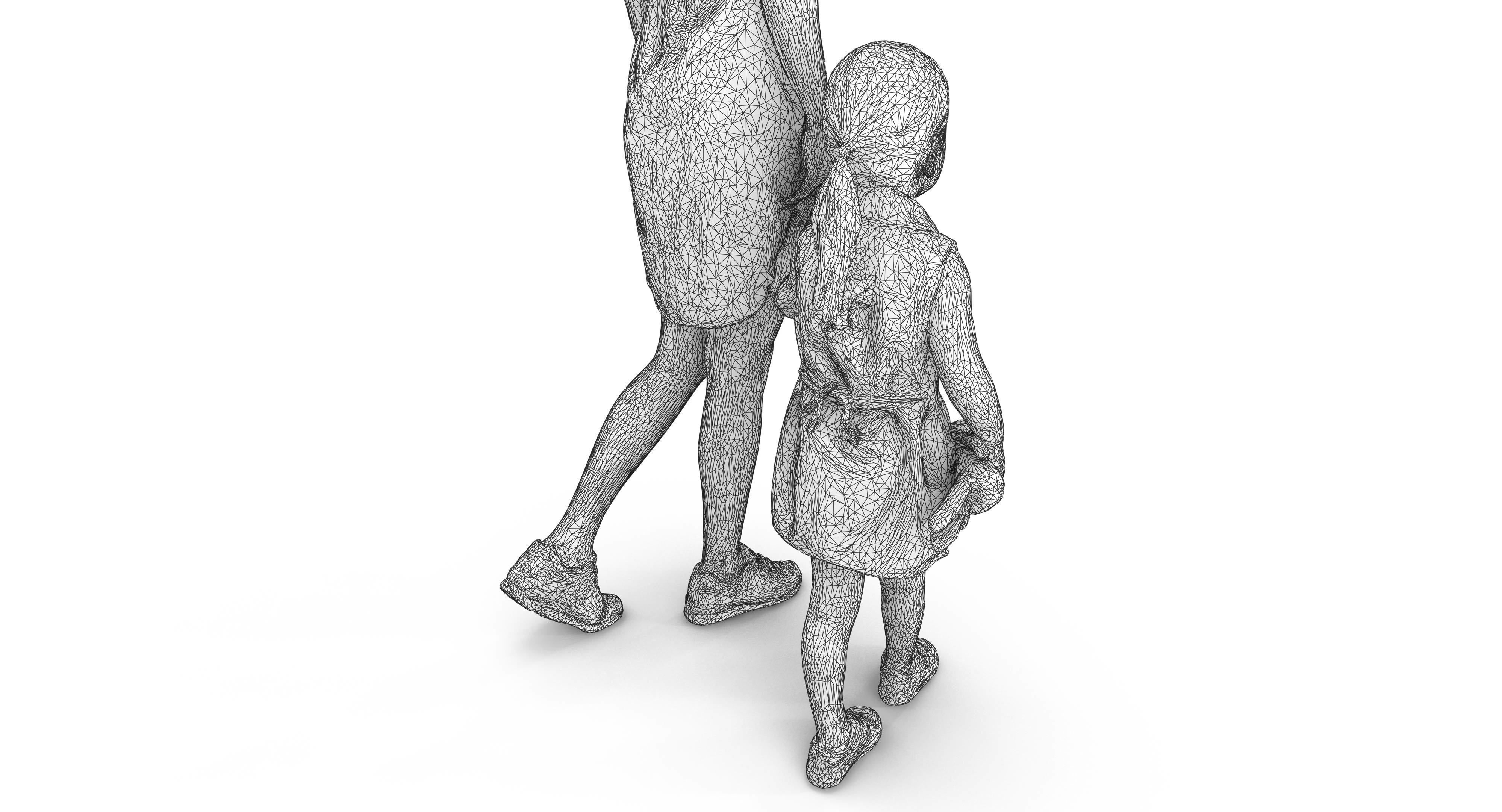 3D model Interior Mother and Baby VR / AR / low-poly | CGTrader