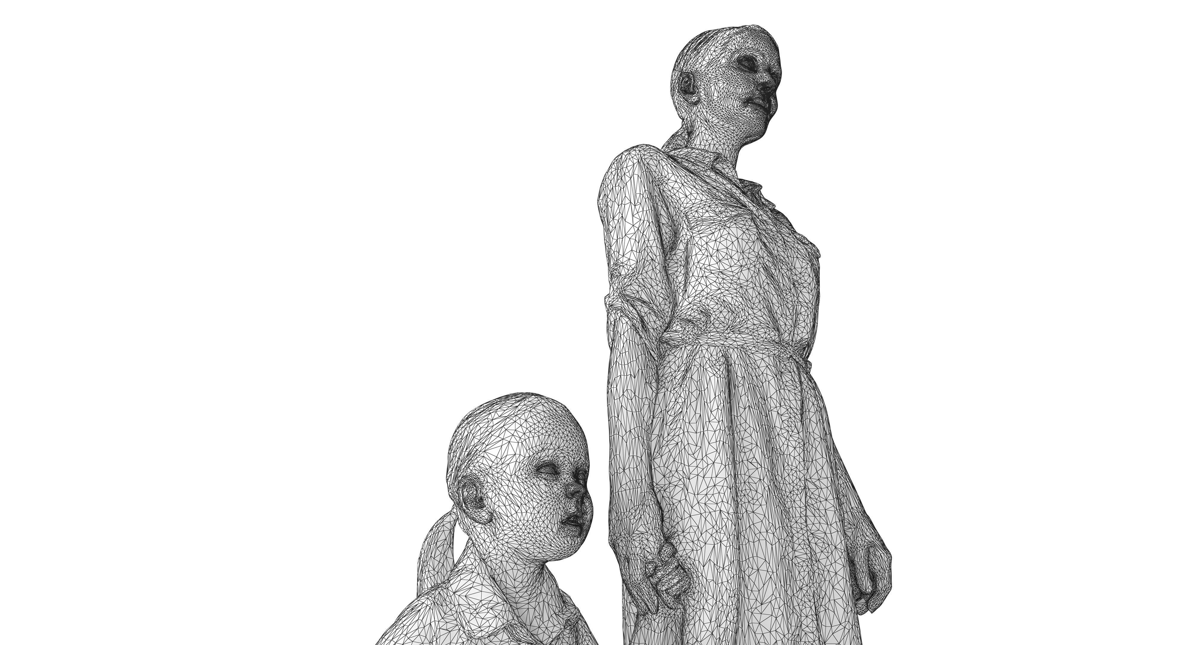 3D model Interior Mother and Baby VR / AR / low-poly | CGTrader