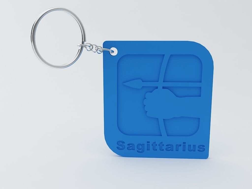 Sagittarius Zodiac Keychain Model 3D model 3D printable | CGTrader