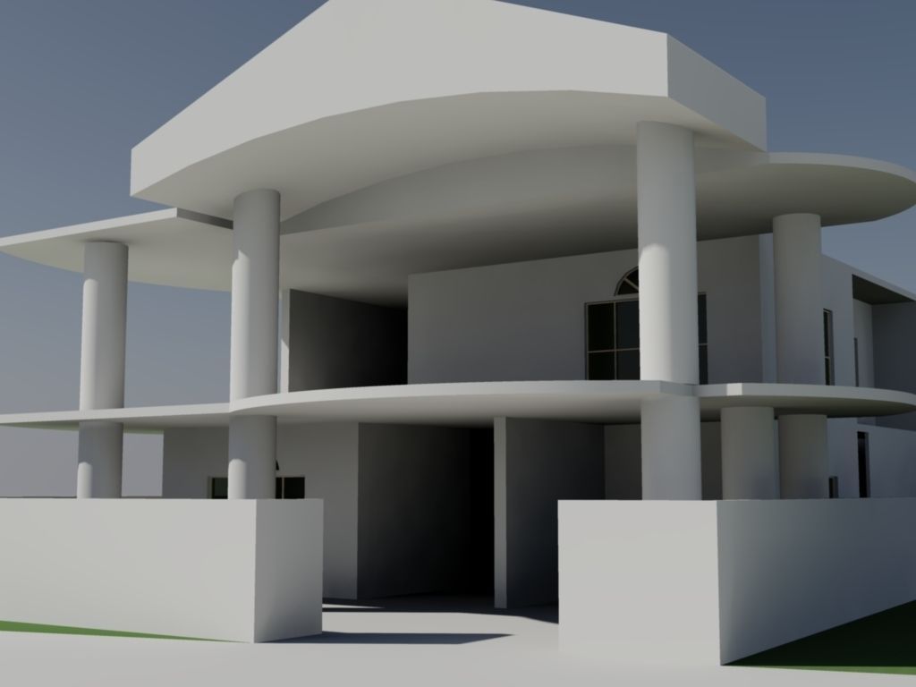 Building exterior design free 3D model | CGTrader