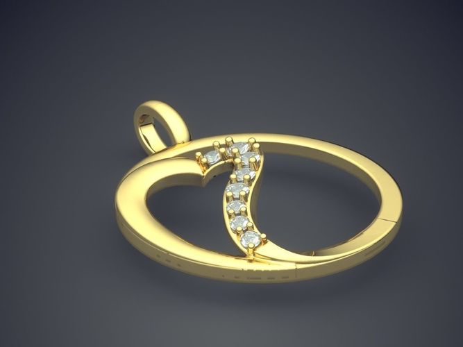 Simple Hollow Pendant CAD 3024 3D model 3D printable | CGTrader