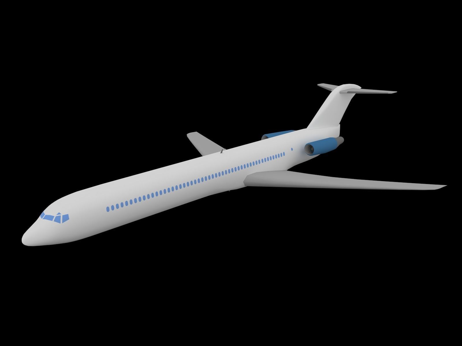 3D model MCDONELL DOUGLAS MD-80 VR / AR / low-poly | CGTrader