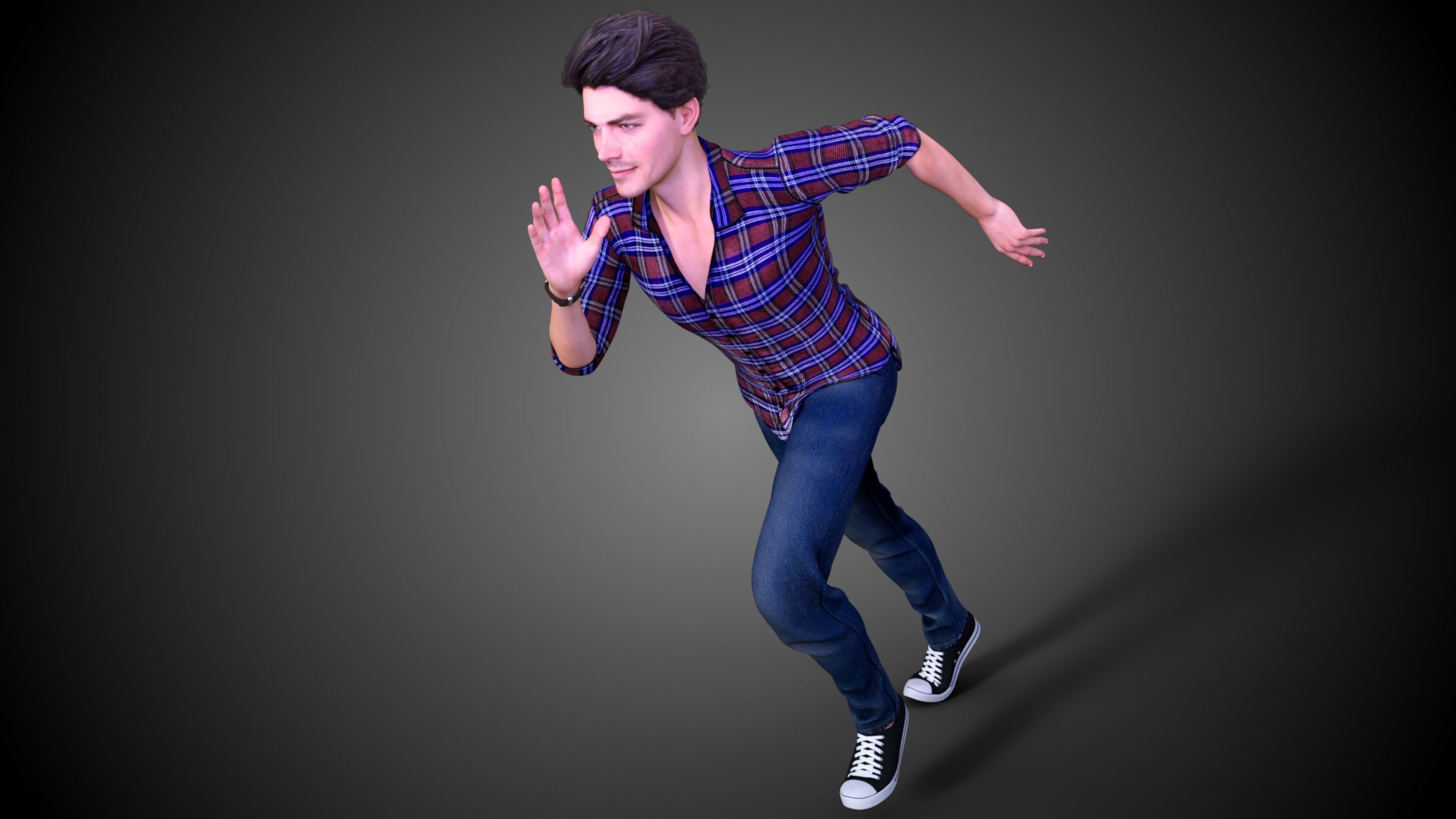 Barry Allen - The Flash 3D model animated rigged | CGTrader