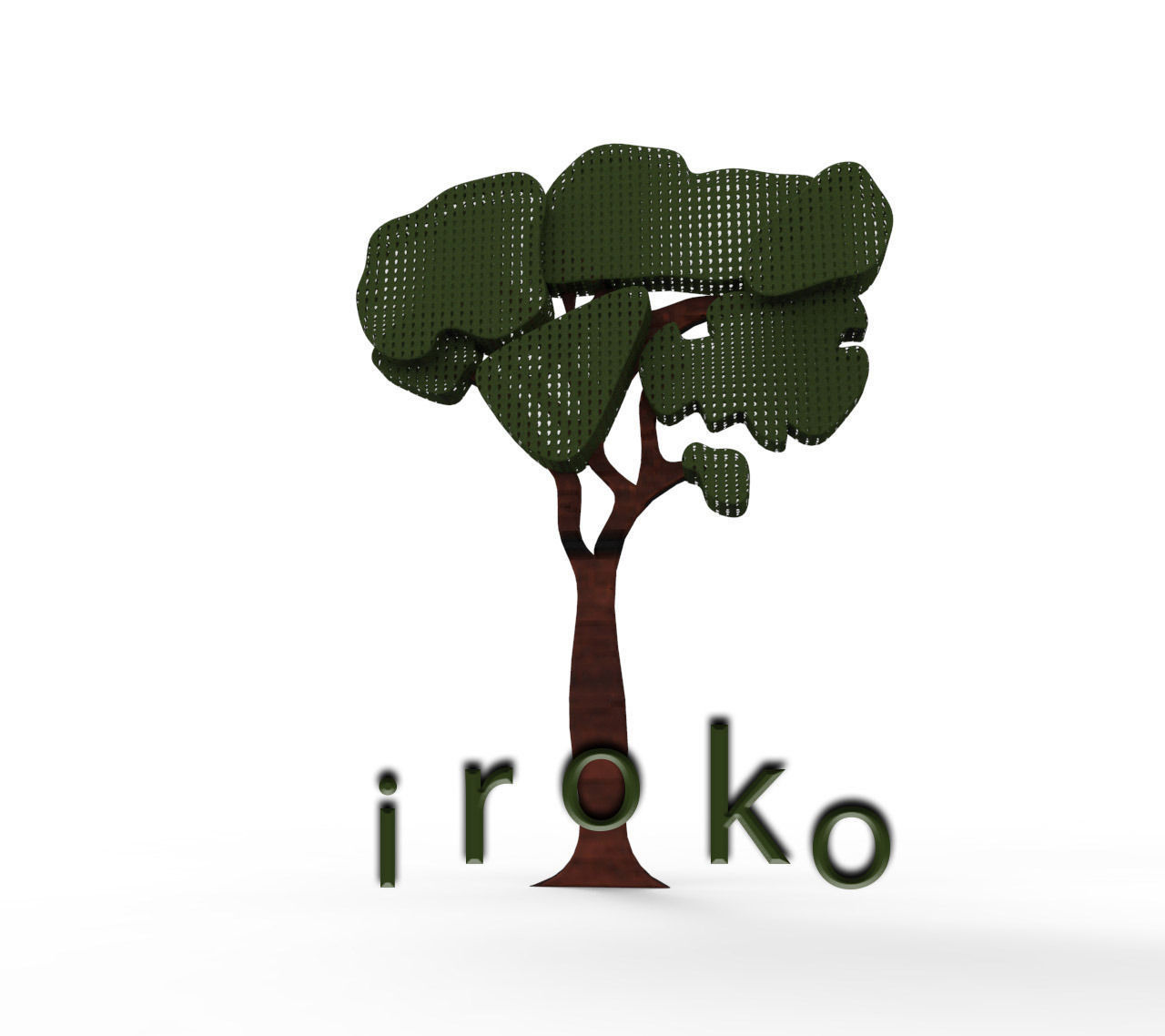 Tree iroko logo free 3D model | CGTrader