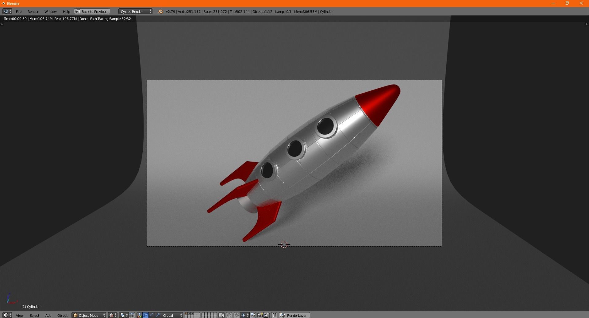 Cartoon rocket 3D model | CGTrader