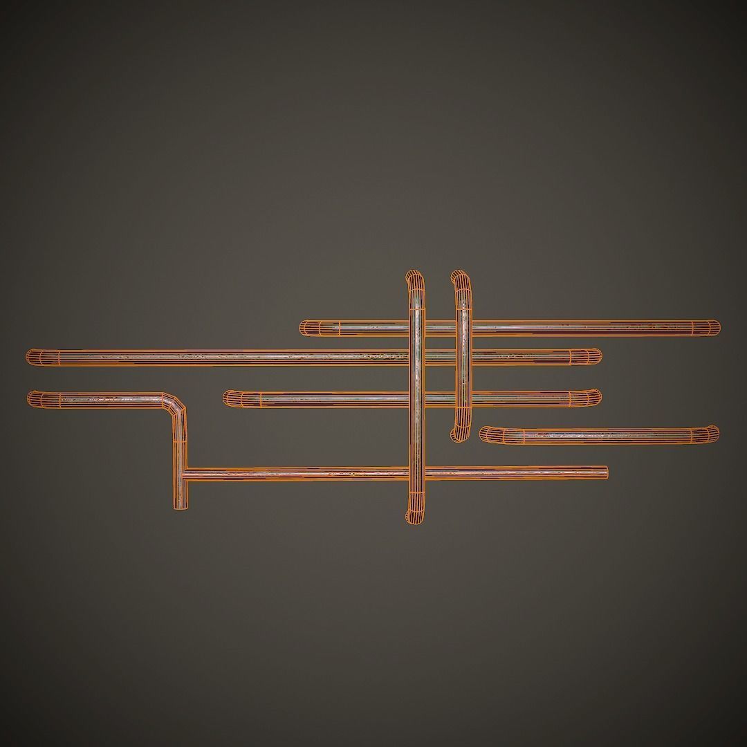 3D model Metal Tubes PBR Low Poly VR / AR / low-poly | CGTrader
