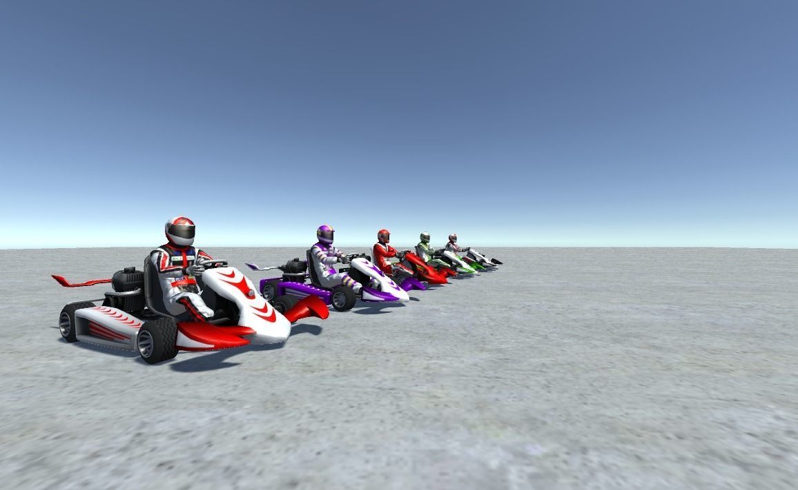 3D model 5 Low Poly Karts With Player Pack - 3 VR / AR / low-poly ...