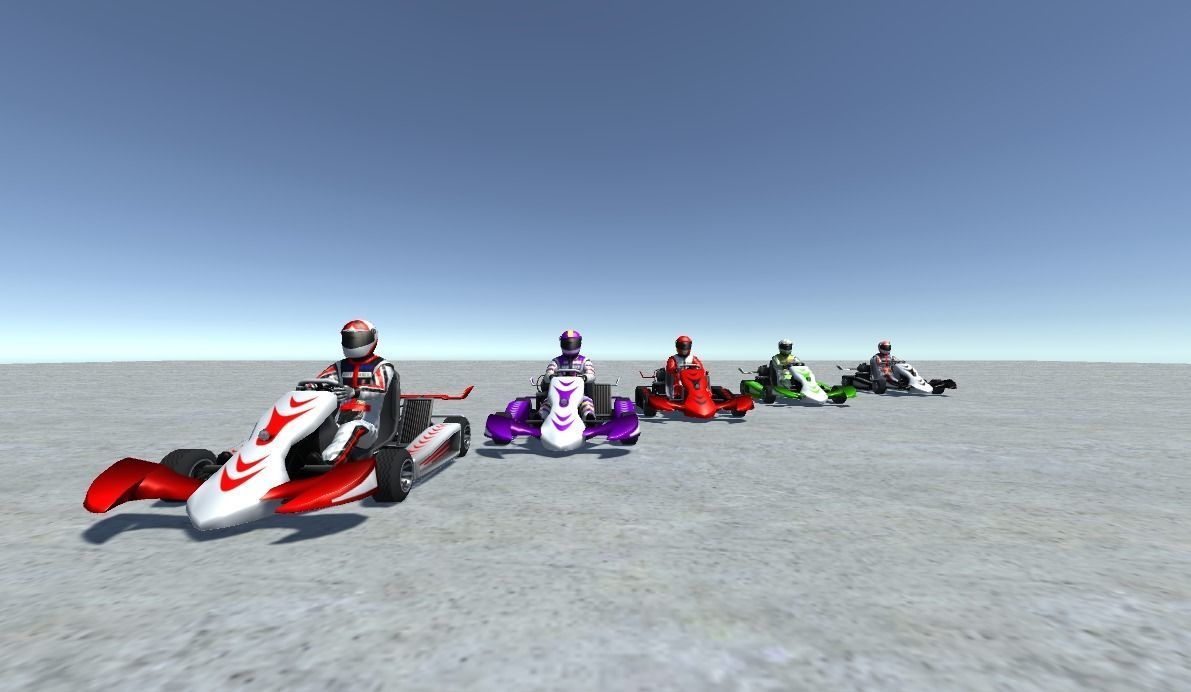 3D model 5 Low Poly Karts With Player Pack - 3 VR / AR / low-poly ...