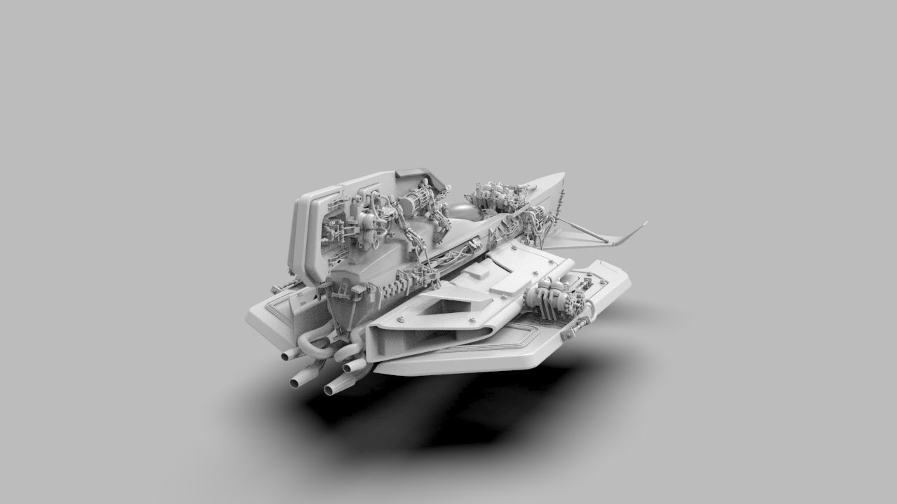 Sci-Fi Spacecraft 3D Printable 3D model 3D printable | CGTrader