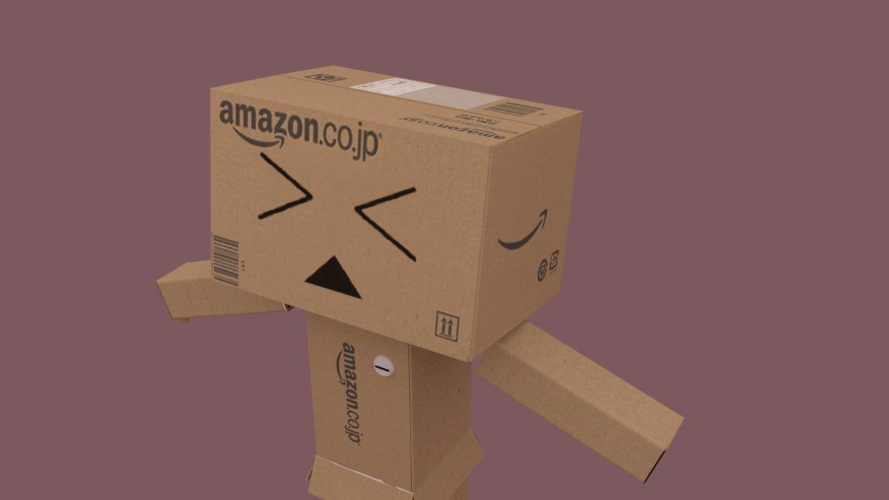 Danbo cardboard box with face free 3D model rigged | CGTrader