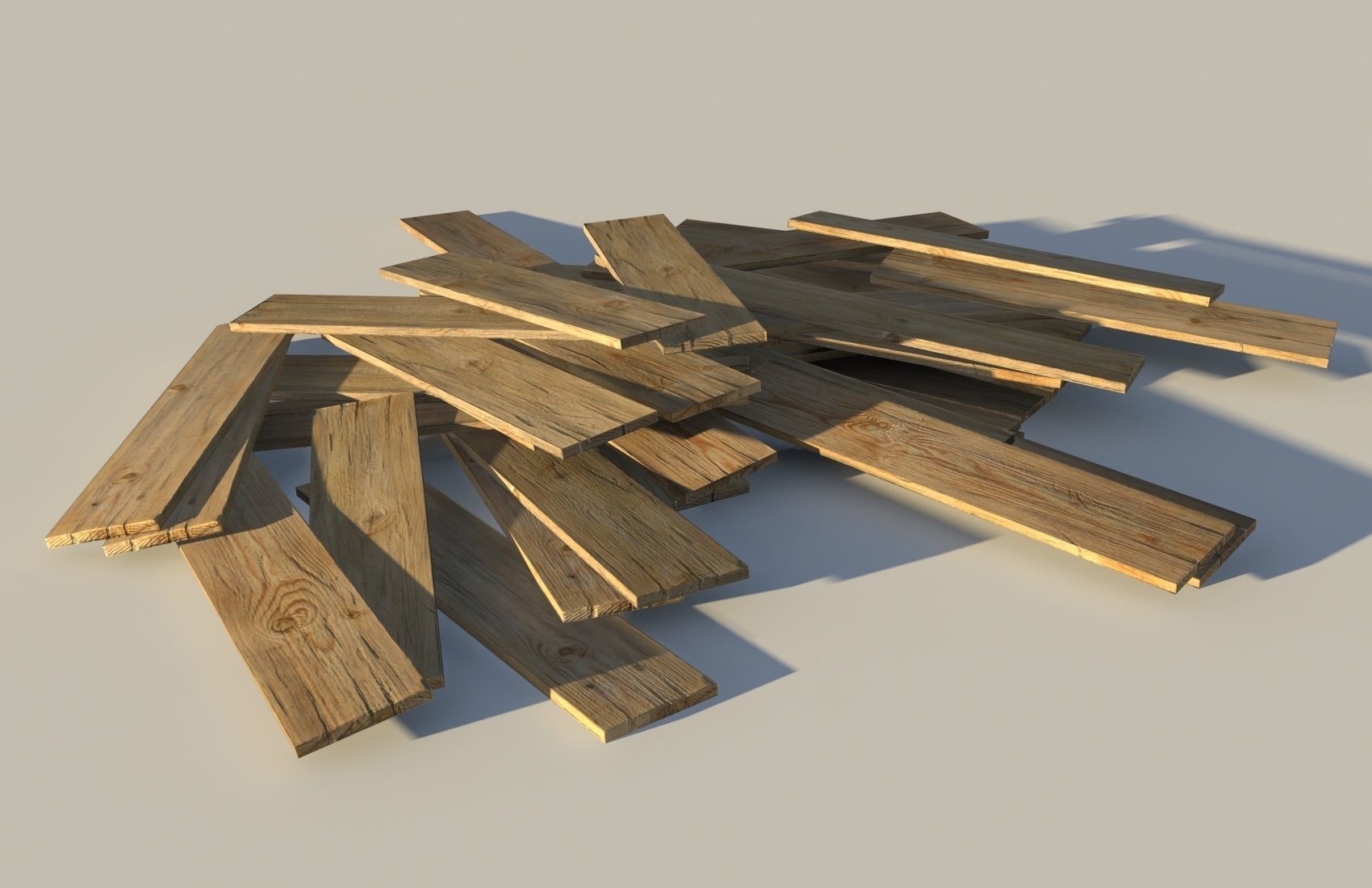 3D model wood planks VR / AR / low-poly | CGTrader