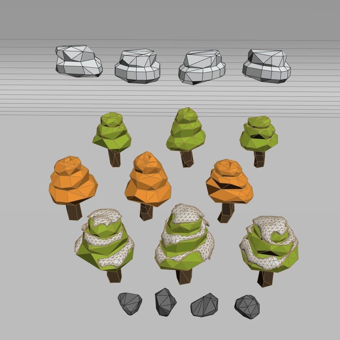 Low poly environment set 3D model | CGTrader
