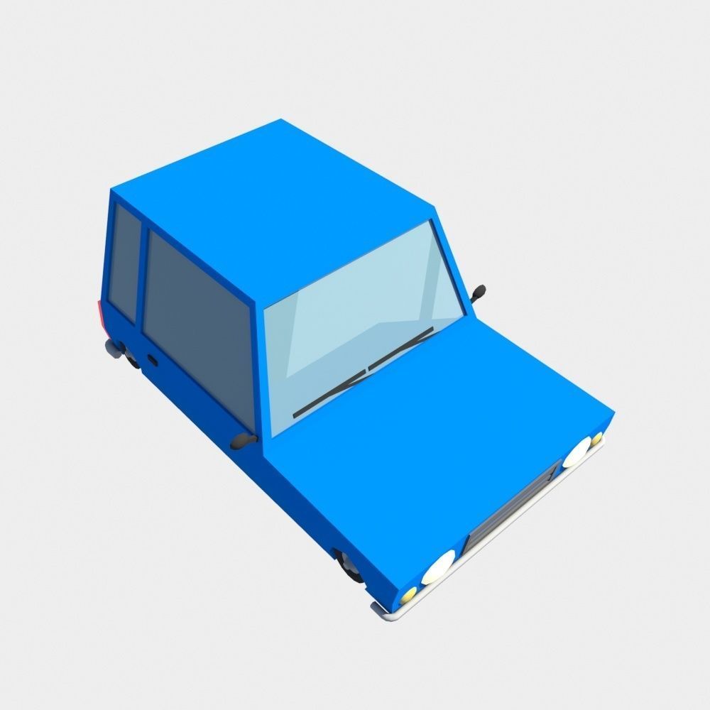 blue car 3D model | CGTrader
