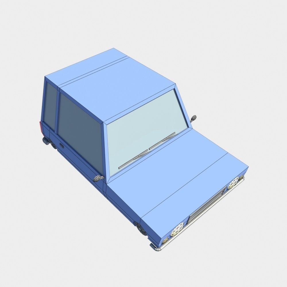 blue car 3D model | CGTrader