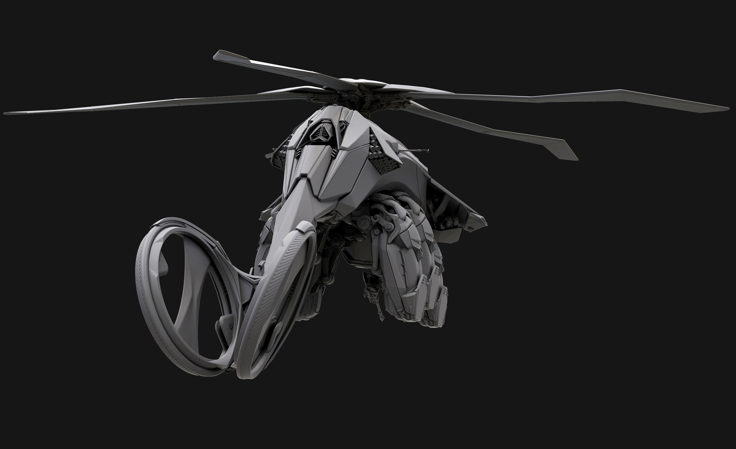 Sci-Fi Helicopter 3D model | CGTrader