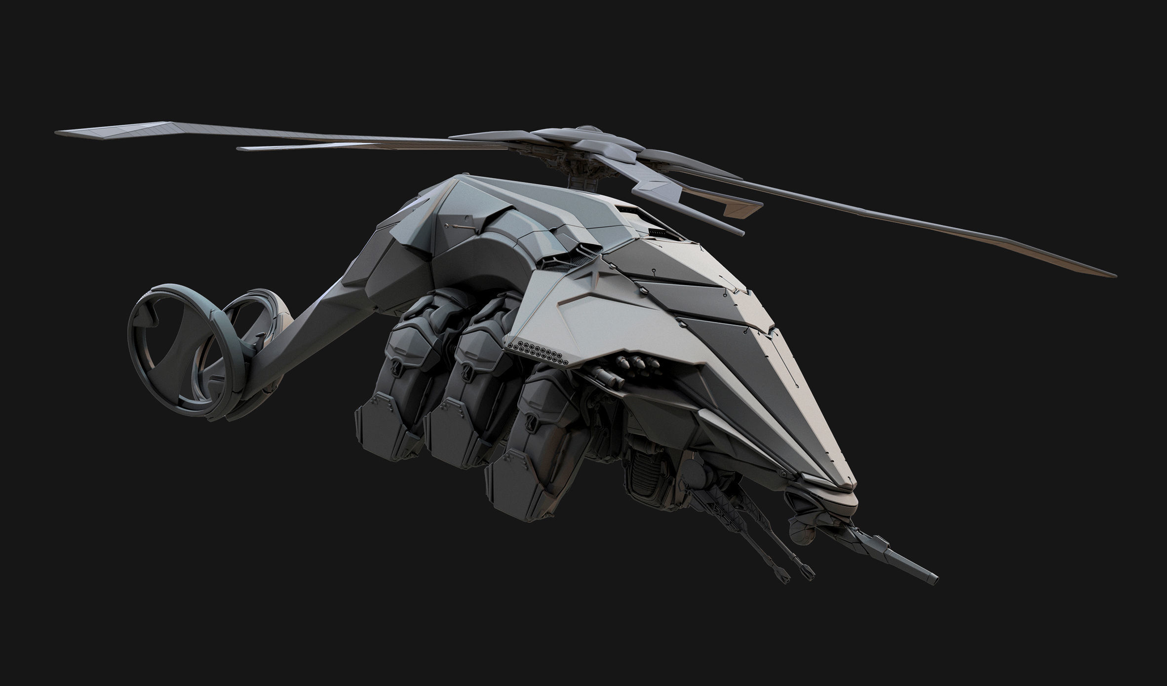 Sci-Fi Helicopter 3D model | CGTrader