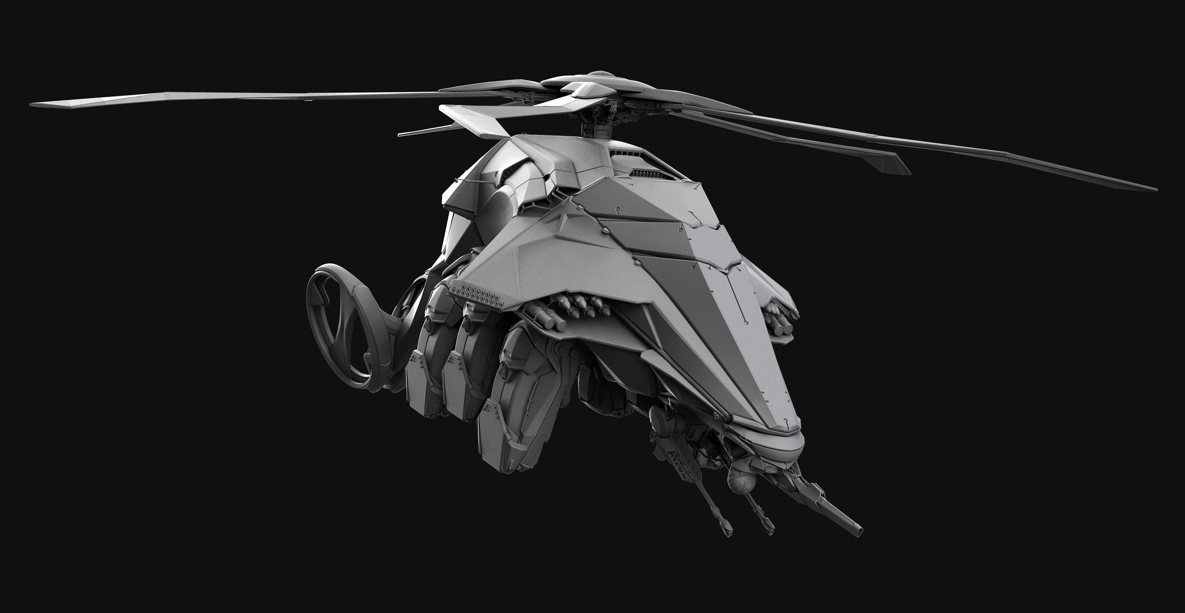 Sci-Fi Helicopter 3D model | CGTrader