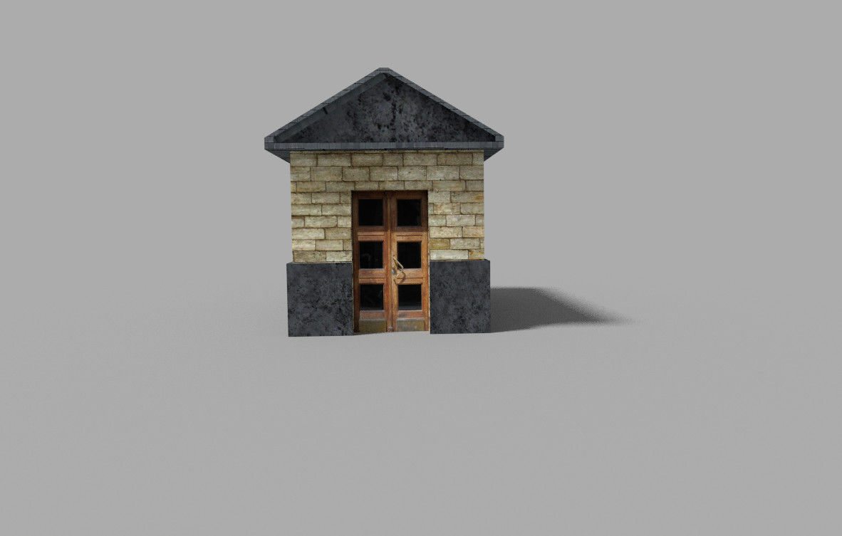 3D model low poly prison building 2 VR / AR / low-poly | CGTrader