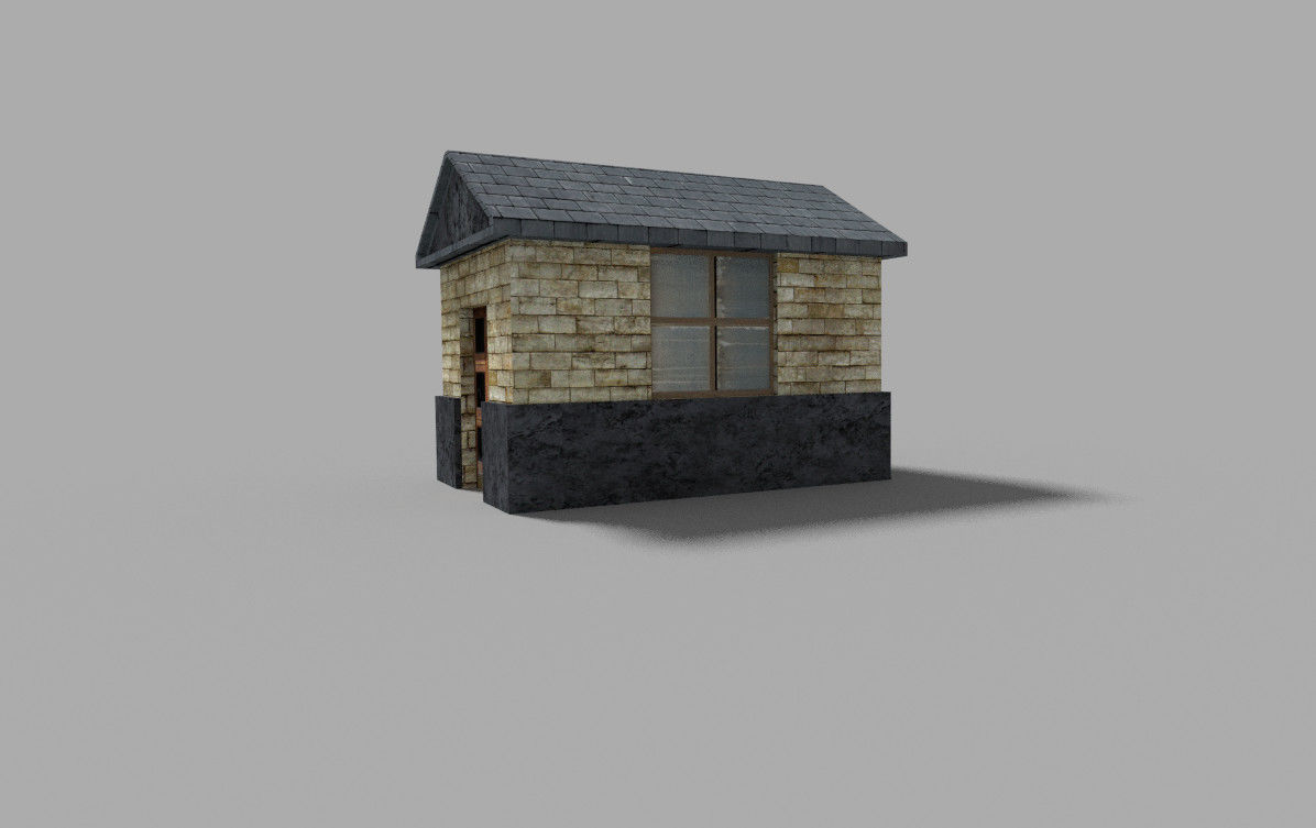 3D model low poly prison building 2 VR / AR / low-poly | CGTrader