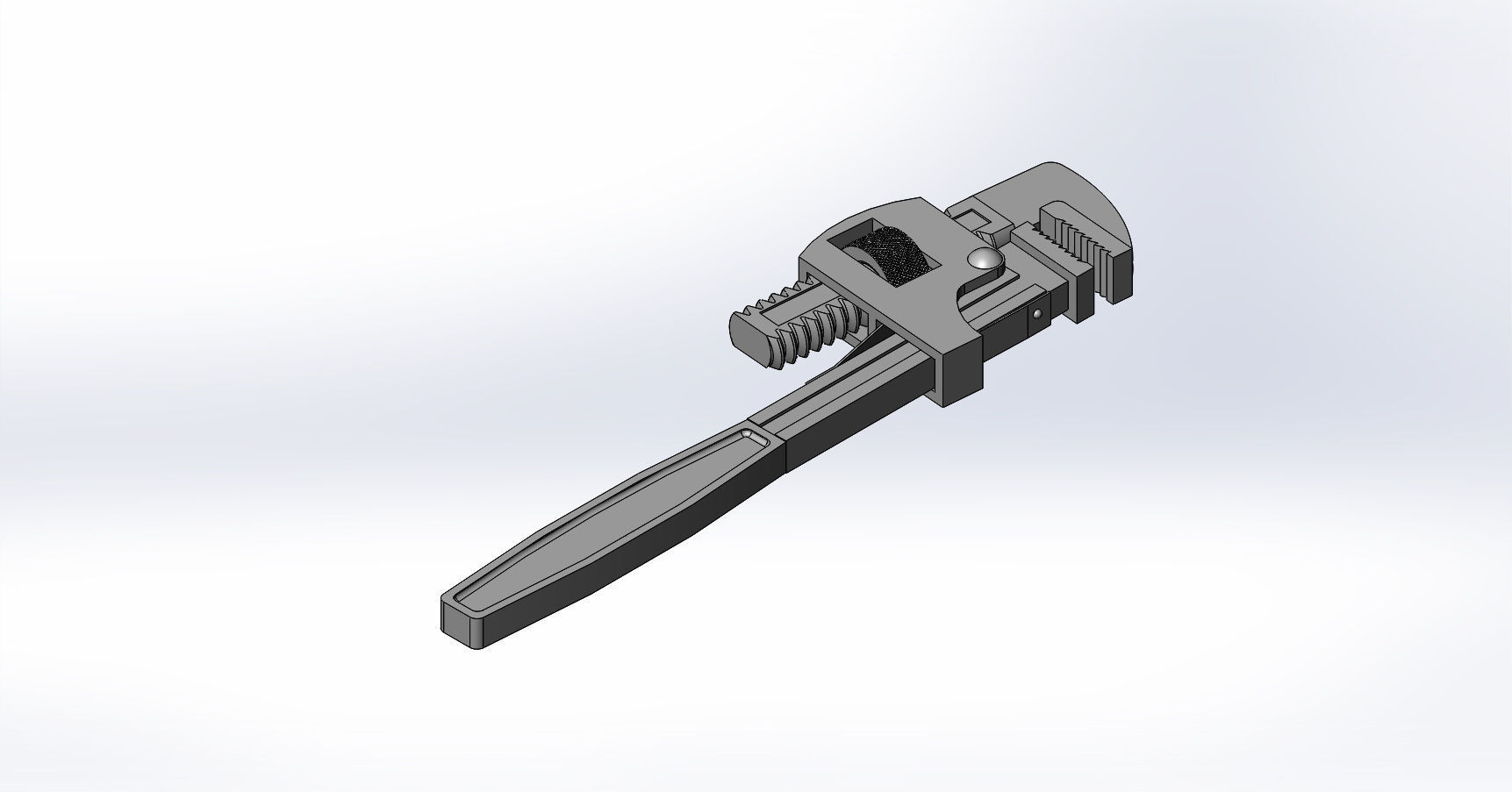 Pipe wrench assembly 3D model | CGTrader