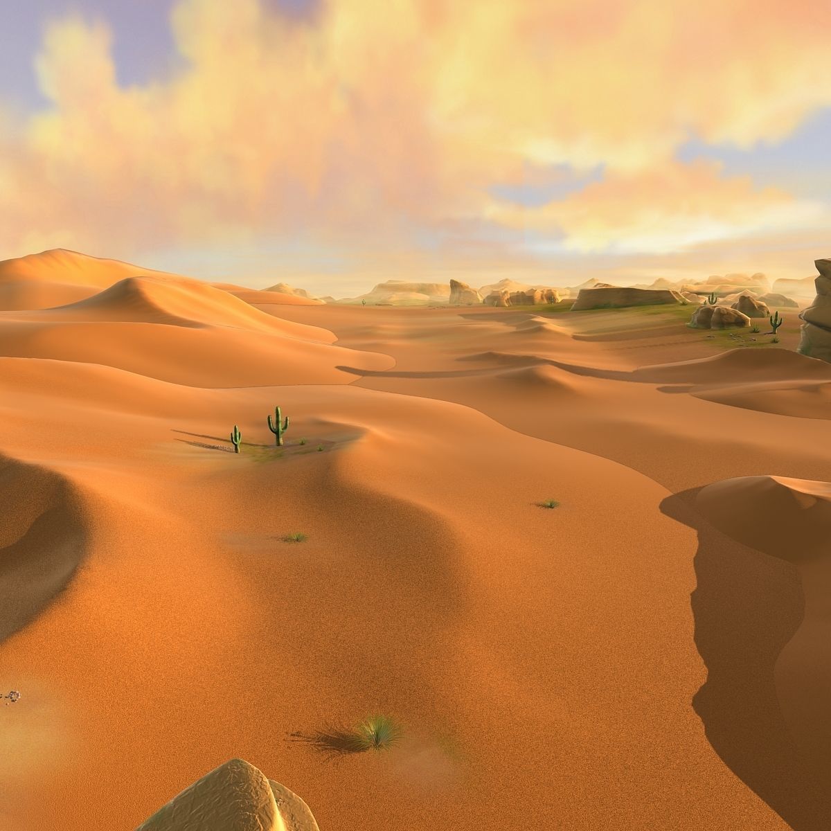 desert sand desert oasis wilderness 3D model | CGTrader