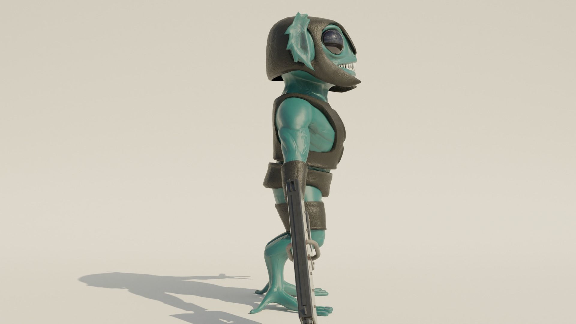 3D model Alien Mech Suit and Alien Soldier VR / AR / low-poly rigged ...