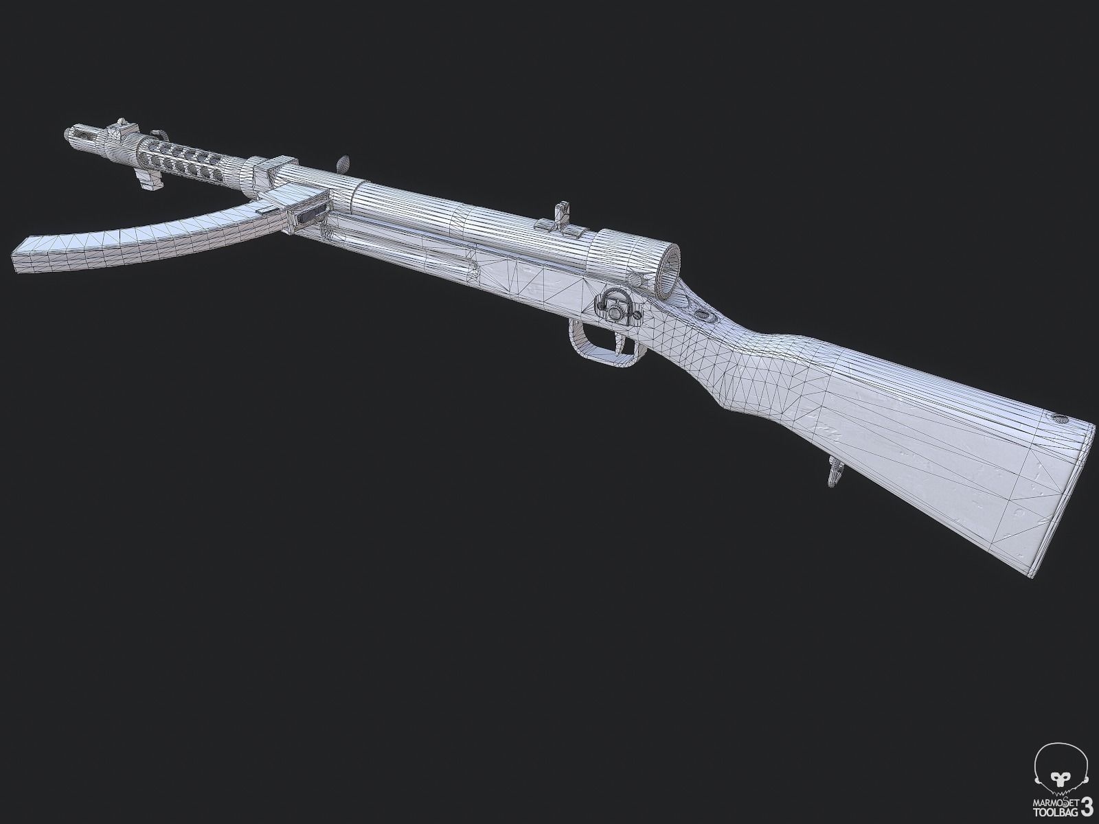 3D model Type 100 Submachine Gun VR / AR / low-poly | CGTrader