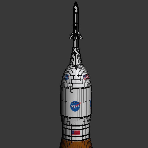 SLS Rocket Space Launch System 3D 3D model | CGTrader