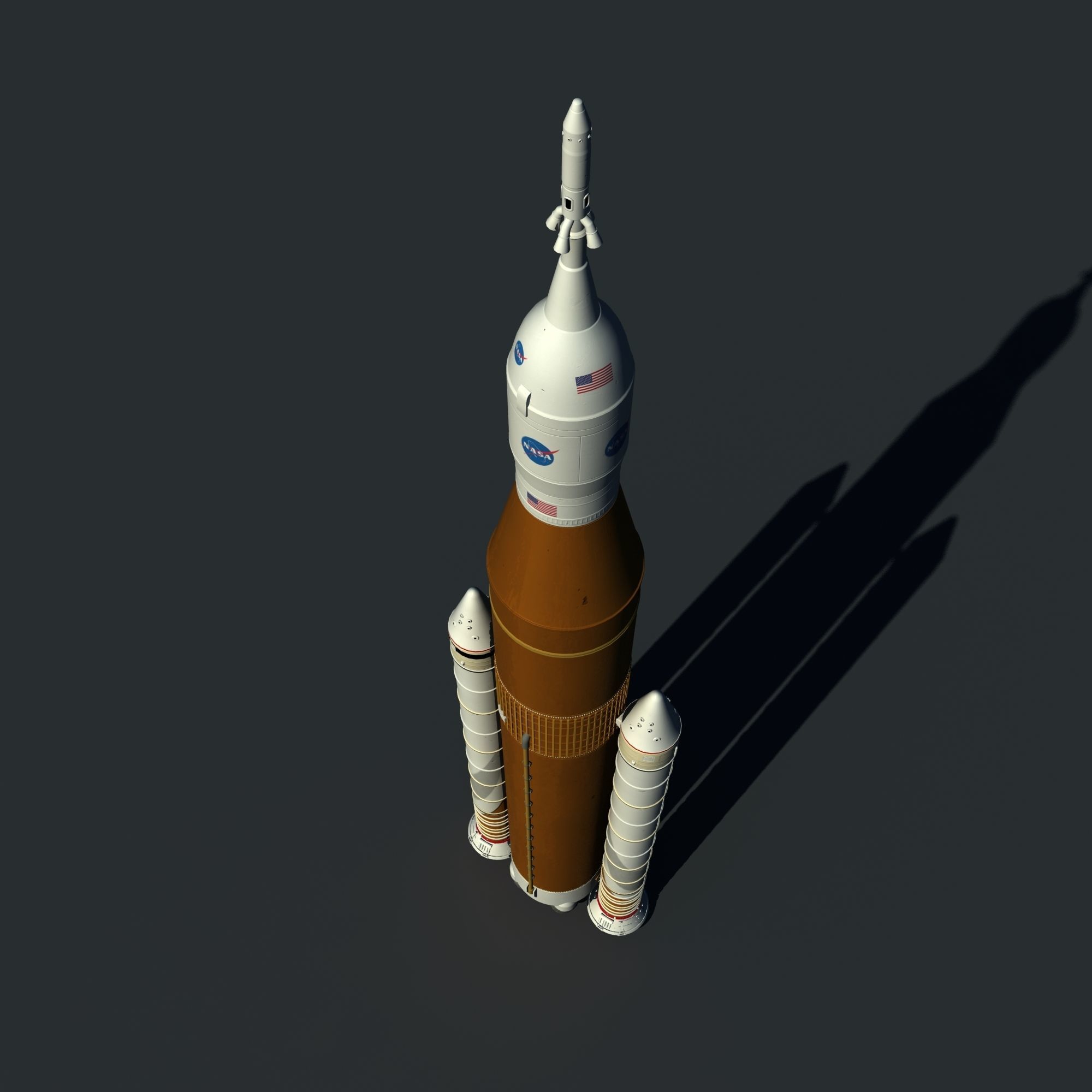 SLS Rocket Space Launch System 3D 3D model | CGTrader
