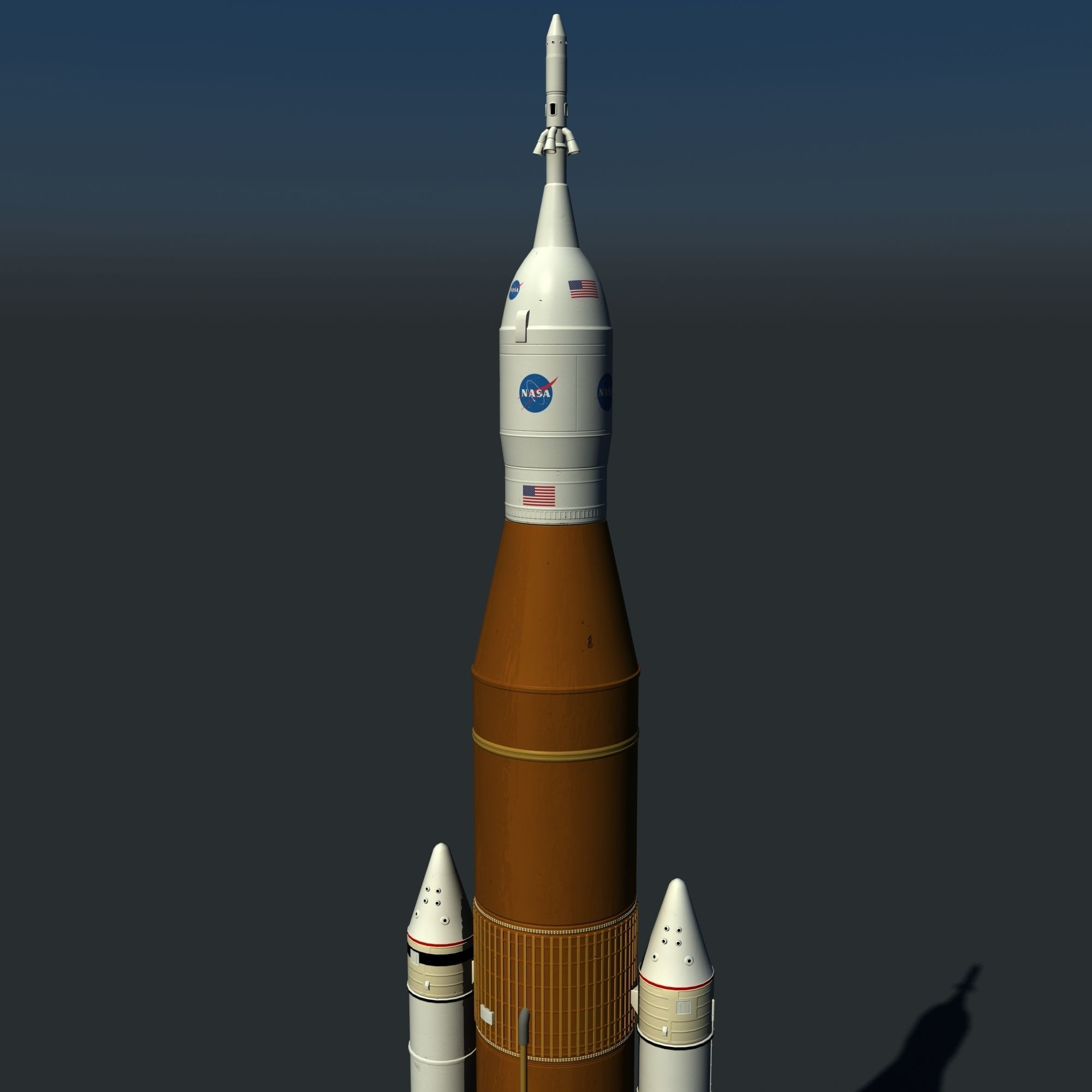 SLS Rocket Space Launch System 3D 3D model | CGTrader