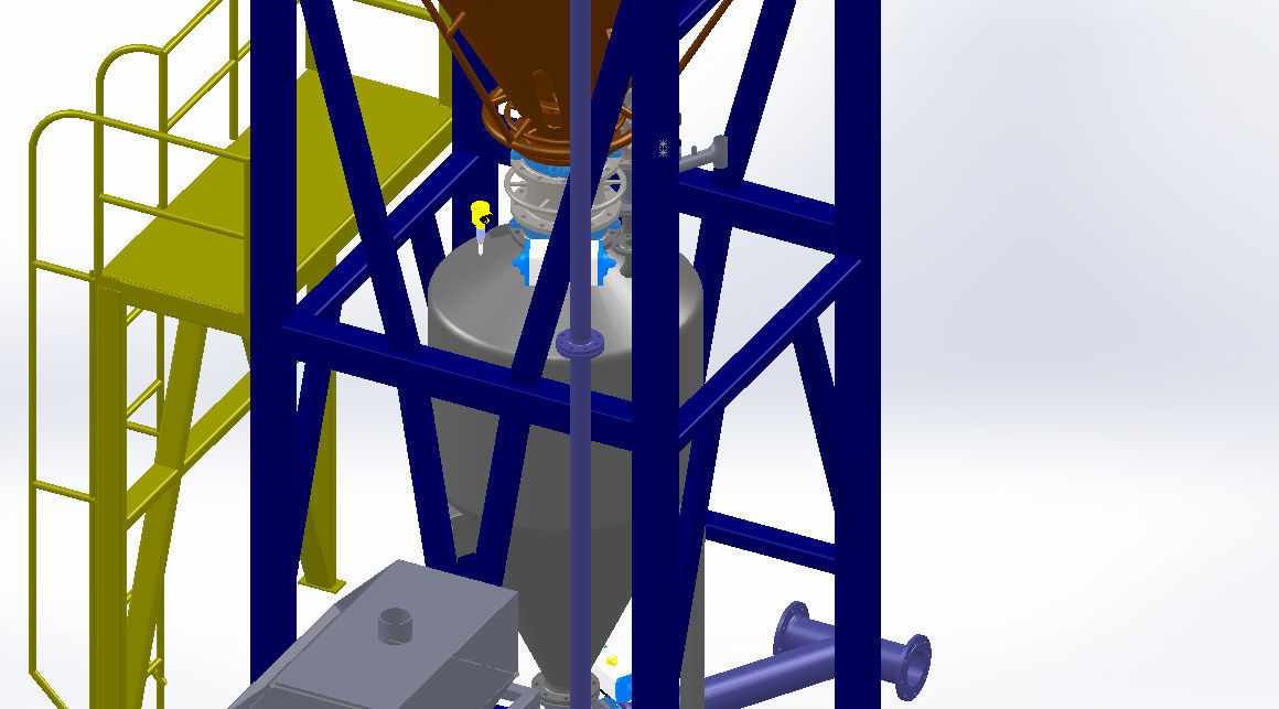 POWDER SILO AND TRANSFER CONVEYOR free 3D model | CGTrader