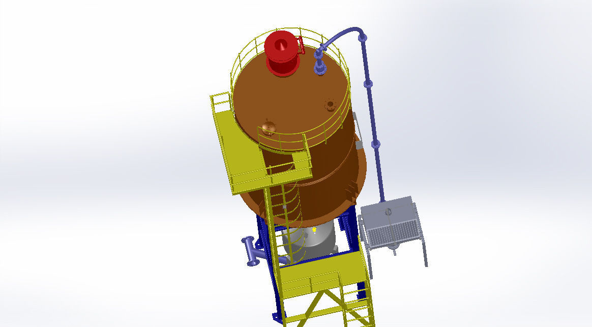 POWDER SILO AND TRANSFER CONVEYOR free 3D model | CGTrader