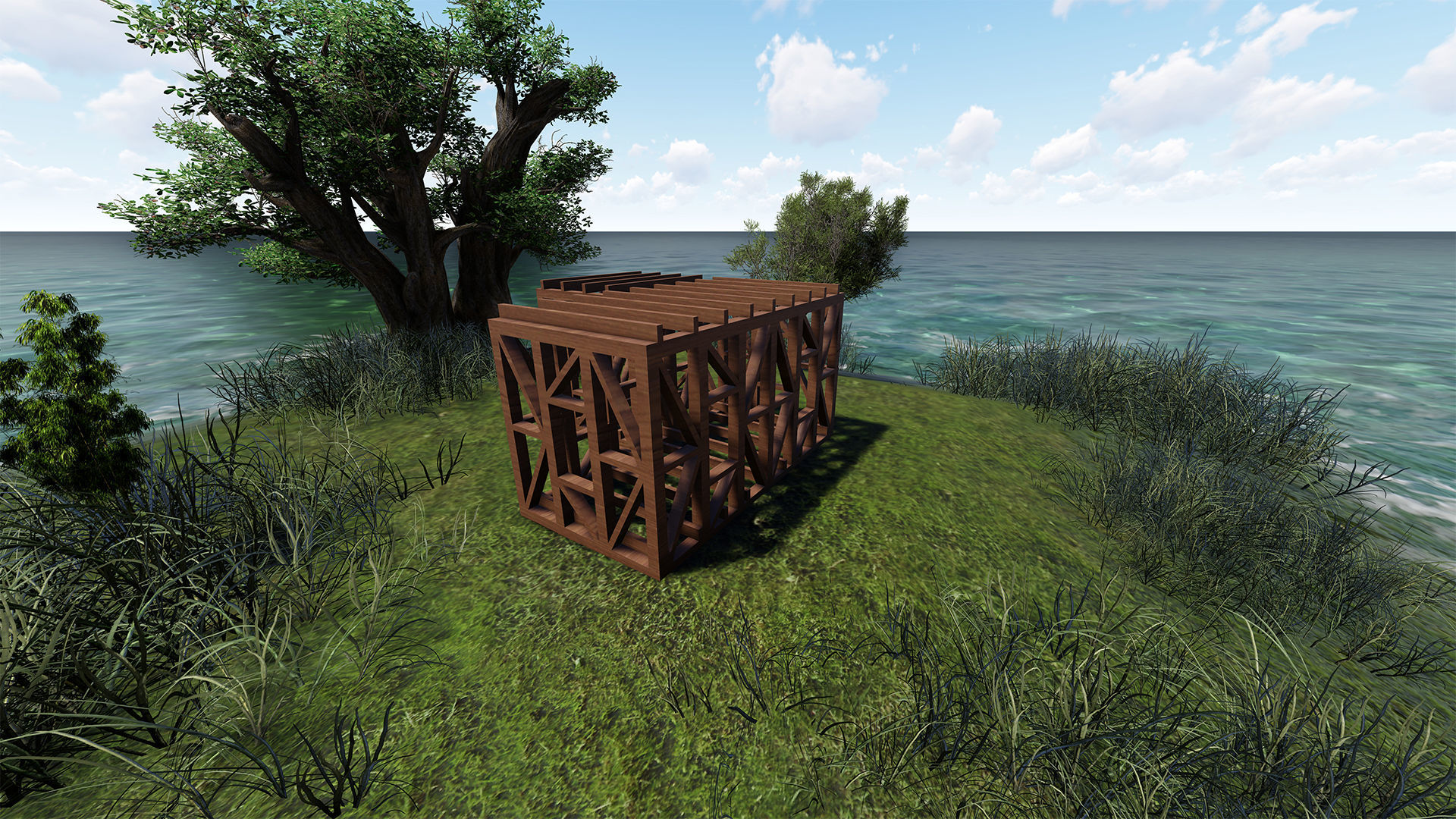 3D model Wooden Structure VR / AR / low-poly | CGTrader