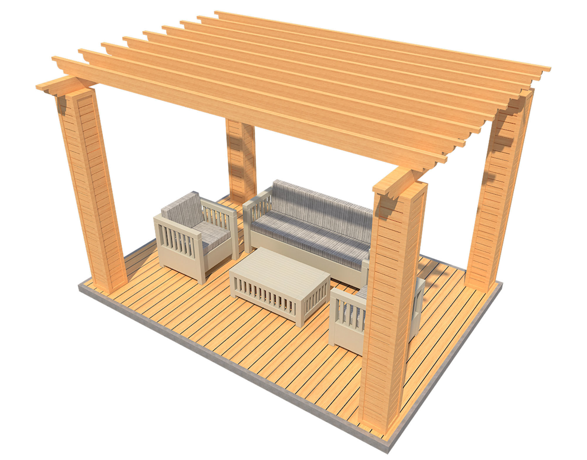 3D model Pergola 24 VR / AR / low-poly | CGTrader